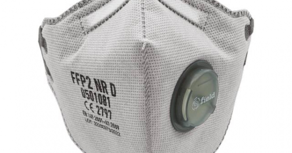 Disposable activated charcoal FFP2 mask with valve - FIELD